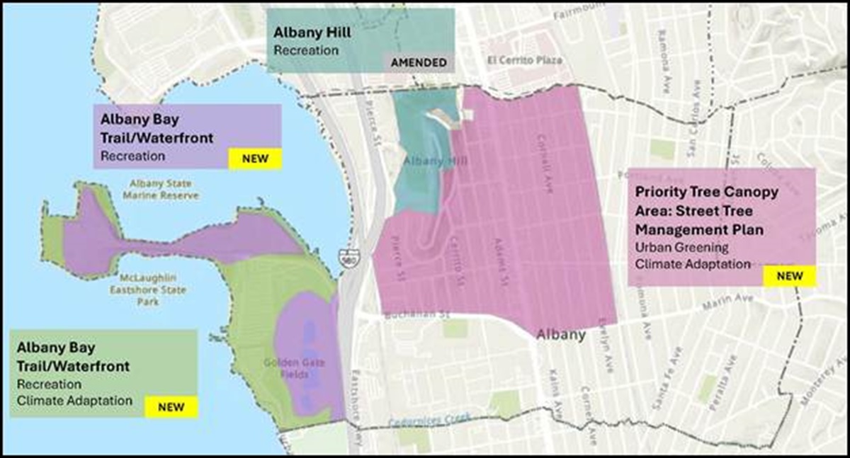 Four Priority Conservation Areas Approved in Albany | Albany, CA